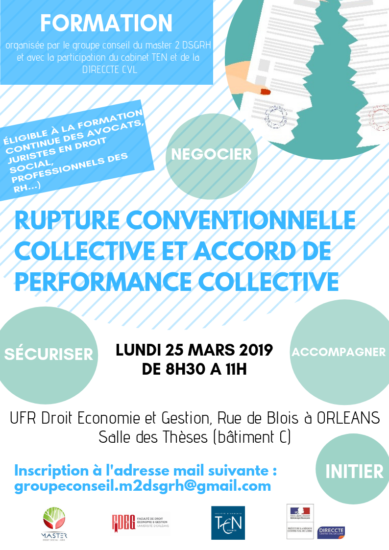 rupture conventionnelle collective et accord de performance collective ...